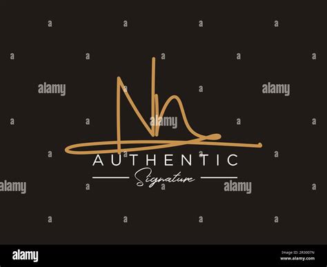 Nn Signature Logo Template Vector Stock Vector Image And Art Alamy