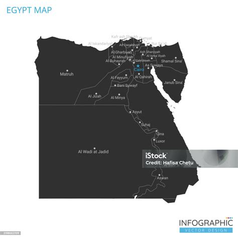 Egypt Country Political Administrative Map Detailed Vector Illustration