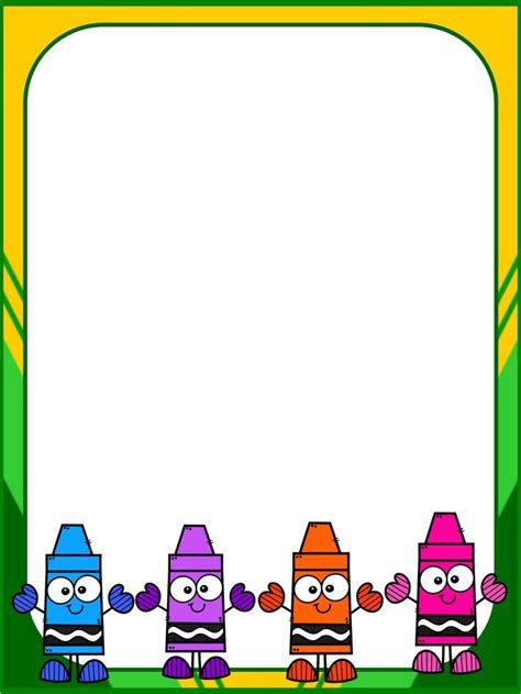 Marcos De Crayolas Animadas Margen De Crayolas Animadas Margenes