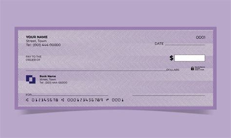 Assegno In Bianco Disegno Di Assegno Bancario Formato Vettoriale