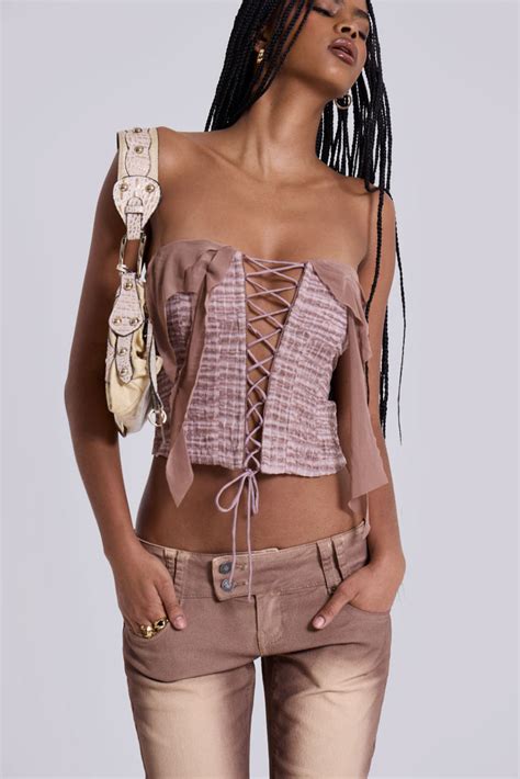 Shop Lone Lace Up Gingham Corset Jaded London Clothing