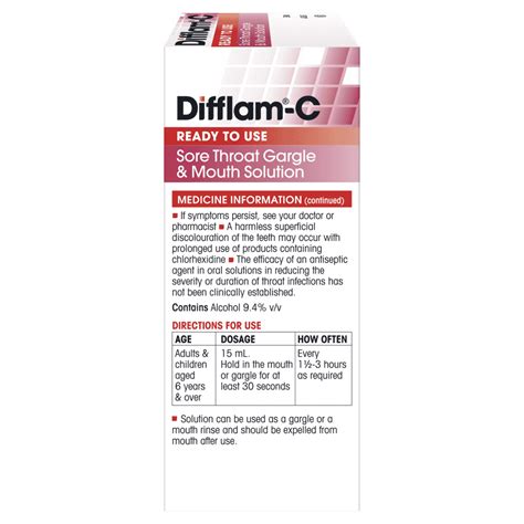 Difflam C Sore Throat Gargle And Mouth Solution Antiseptic 100ml