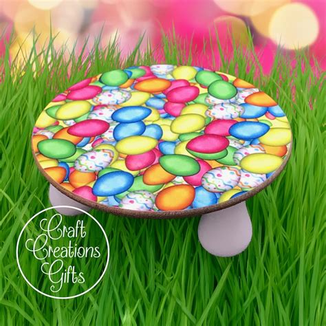 Small Riser Easter Eggs Spring Tiered Tray Decor Display Stand Crafts