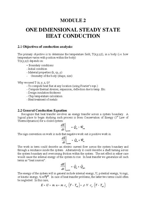 Module 2 Steady State One Dimensional Copy Module 2 One Dimensional