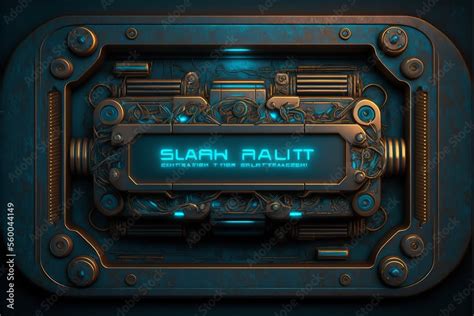 Blue Led Health Bar Indicator Sci Fi Ui Interface Of A Spaceship Stock