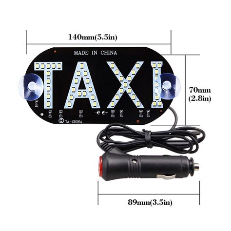 Meetoo 1pcs Led Taxi Display Red Signal Indicator Grandado