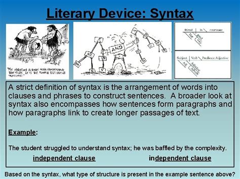 Literary Device Syntax A Strict Definition Of Syntax