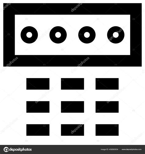 Code Pin Protection Icon Outline Style Stock Vector By ©iconfinder