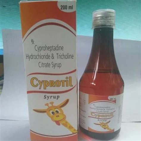 Cyproheptadin Hydrochloride 2mg Tricholine Citrate 275mg Packaging Type Bottle At Rs 90piece
