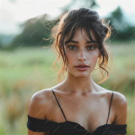 Premium Photo Closeup Portrait Of A Beautiful Natural Woman Of