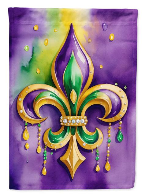 Fleur De Lis Mardi Gras House Flag Flag Decor Mardi Gras Carolines