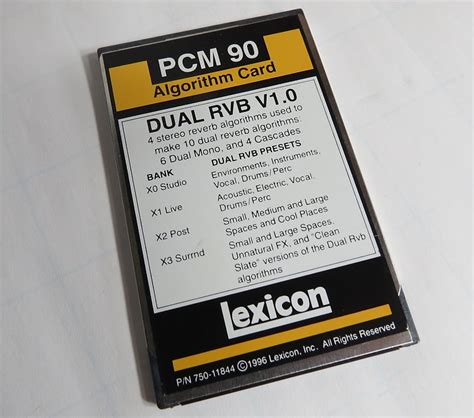 Lexicon V10 Reverb Algorithm Expansion Card Reverb