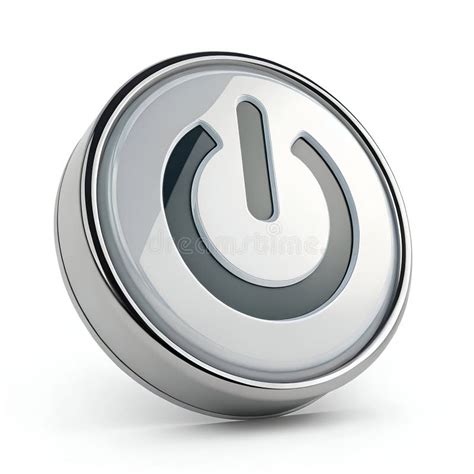 Power Button Icon 3d Modern Style Tech Symbol Stock Illustration Illustration Of Switch