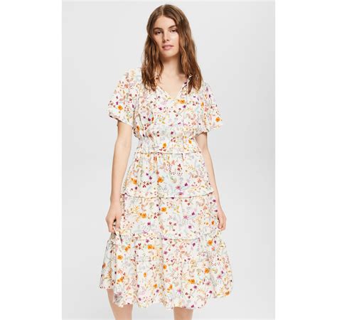 Esprit Flower Printed Tiered Dress Tsc Ca