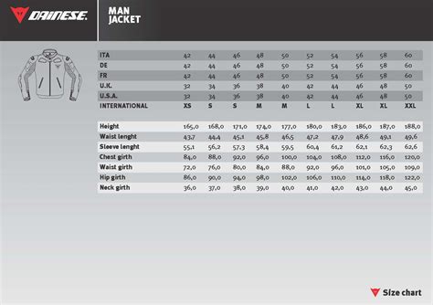 Dainese Motorcycle Leathers Size Chart