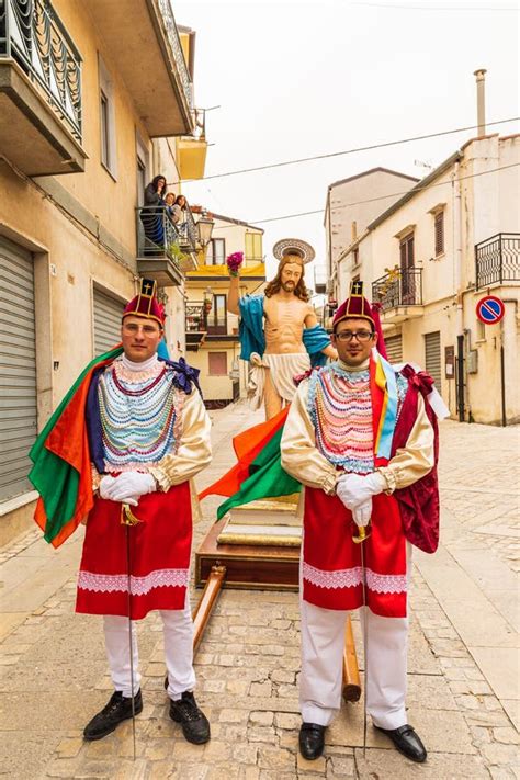 The Misteri Procession During Easter Week In The Hill Town Of Prizzi Editorial Image Image Of