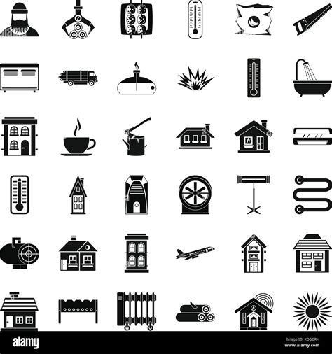 Sun Icons Set Simple Style Stock Vector Image And Art Alamy