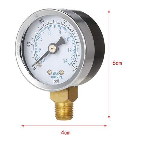 Ts 40 14 Bar 0 200 Psi 0 14 Bar Pressure Gauge 1 8 Vicedeal