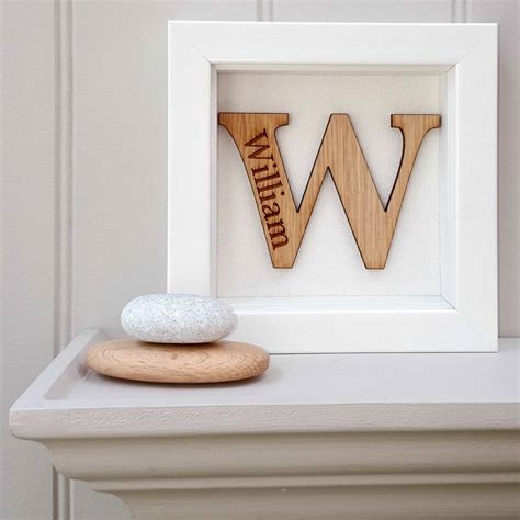 Personalised Oak Letter Frame By Little Foundry