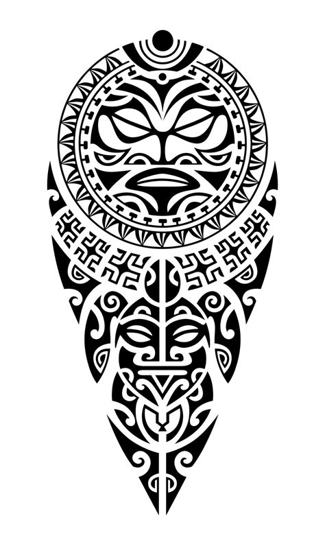 Bosquejo Del Tatuaje Estilo Maorí Para La Pierna O El Hombro 9840815