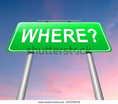 Illustration Depicting Sign Where Concept Stock Illustration 143398918