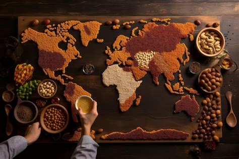 Nuts And Dried Fruits A Faceless Artisan Crafting The World Map Ar 32