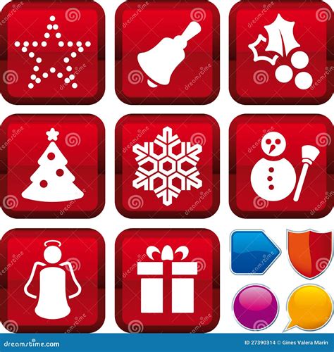 Vastgestelde Kerstmis Van Het Pictogram Vector Illustratie