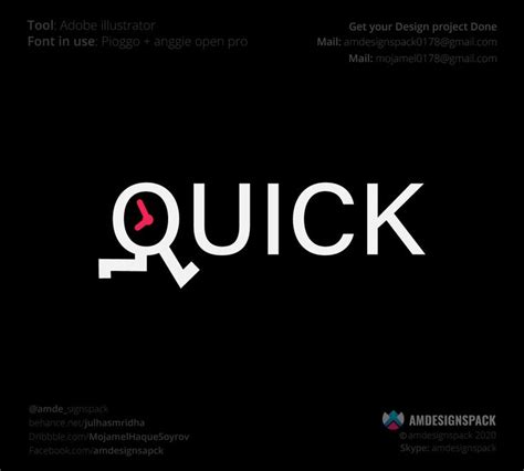 Quick Logo By Amdesignspack Word Mark Logo Logo Design Brand