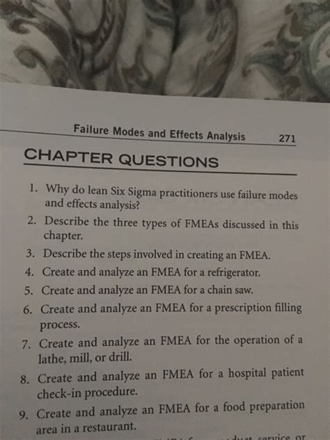 Solved Failure Modes And Effects Analysis CHAPTER Chegg