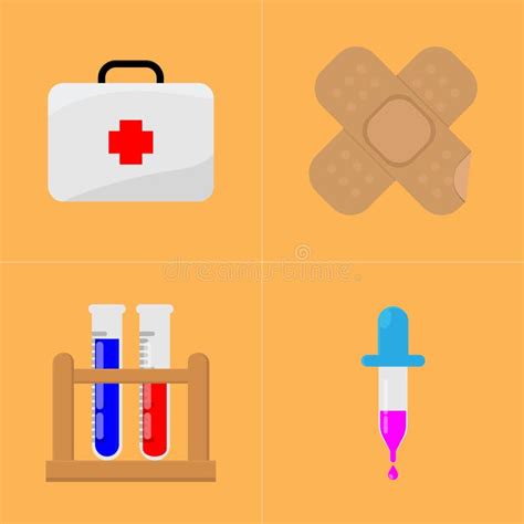 Vector Illustration Of Assorted Items In Hospital Editorial Image