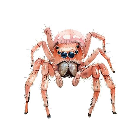 Premium Vector Cute Spider Vector Illustration In Watercolour Style