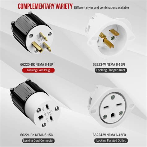 Nema 6 15p Straight Blade Replacement Plug Connector