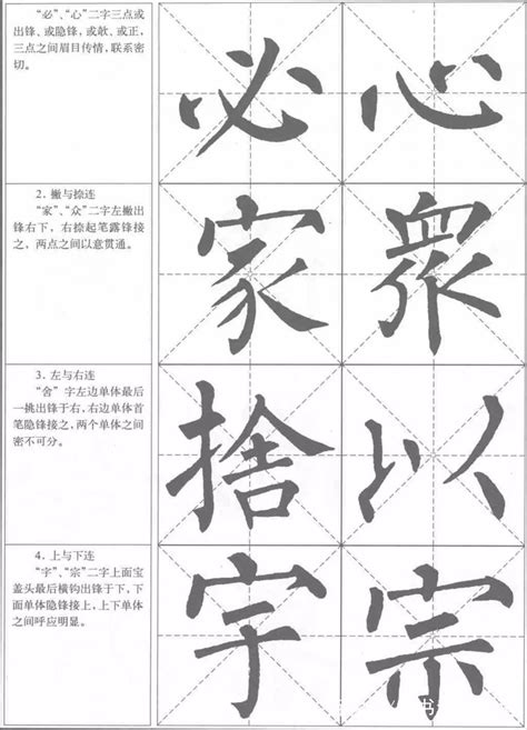 楷书书法结体的呼应法技巧百科ta说