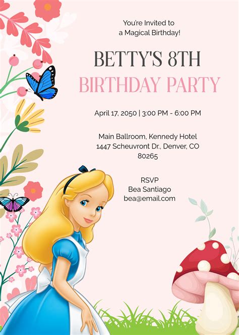 Free Disney Invitation Templates Editable And Printable
