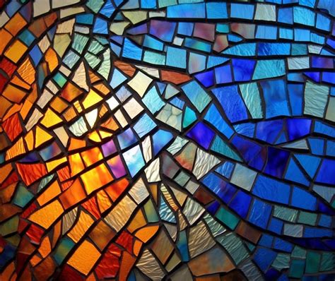 Premium Ai Image Mosaic Patterns In Stained Glass