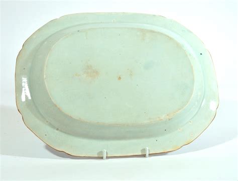 Regency Herculaneum Neo Classical Greek Pattern Blue Printed Dish For