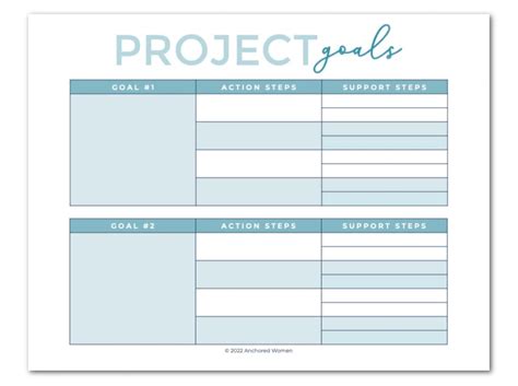 how to break your goals down into action steps anchored women