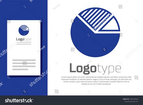 Blue Pie Chart Infographic Icon Isolated Stock Vector Royalty Free