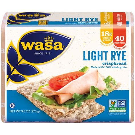 Wasa Swedish Style Light Rye Crispbread 95 Oz
