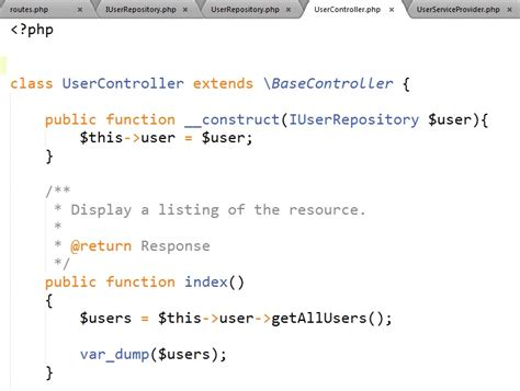Repository Pattern Laravel IoC With Namespace Doesn T Work Stack Overflow