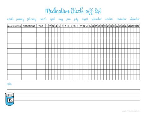 10 Best Free Printable Medication Log Sheets Artofit