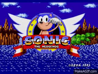 Sonic The Hedgehog Opening Title Screen Intro Sega Genesis On Make A 