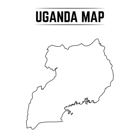 Outline Simple Map Of Uganda 3087814 Vector Art At Vecteezy