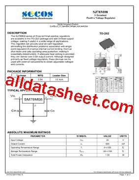 Sj78m08 Datasheet Pdf Secos Halbleitertechnologie Gmbh