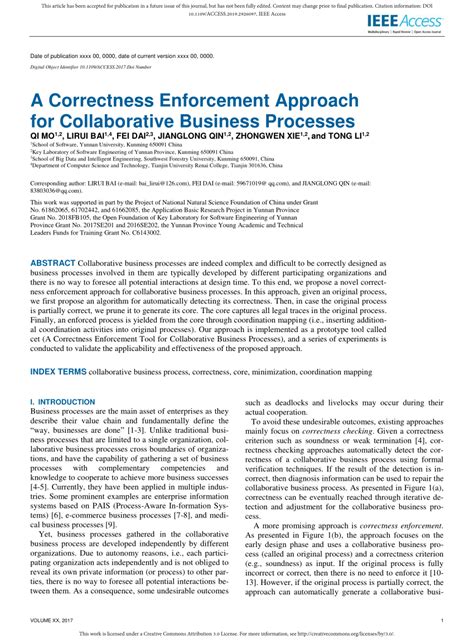 Pdf A Correctness Enforcement Approach For Collaborative Business Processes