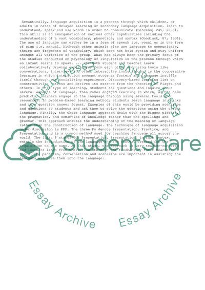 The Ppp Presentation Practice And Production Approach To Language Essay