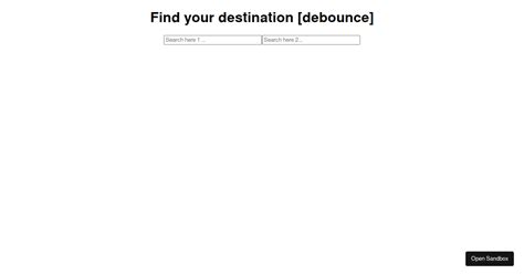 Debounce Search Codesandbox