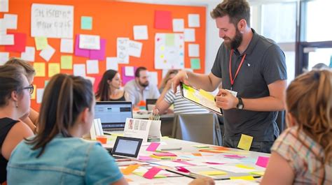 Innovation Manager Facilitates Design Thinking Workshop In Vibrant