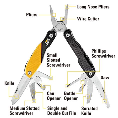 Cat 2pc Multi Tool And Folding Knife Combo Set Powerbuilt Tools