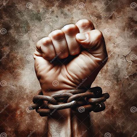 Clenched Fist In Chains Stock Image Image Of Fight 318754887